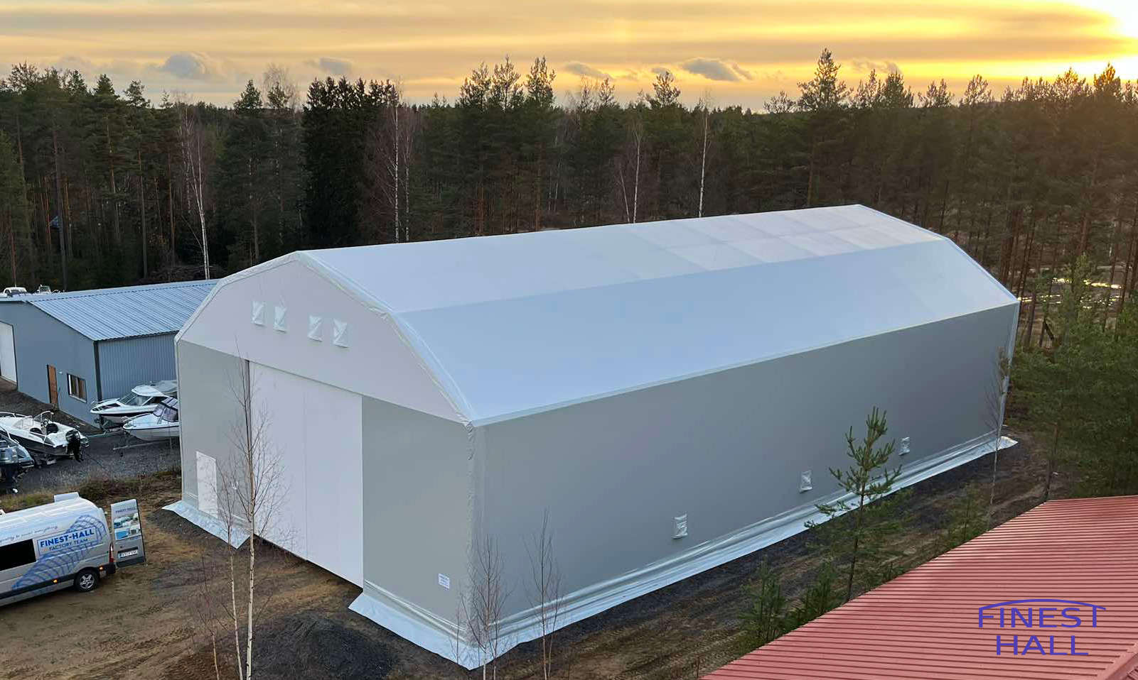 Martikainen PVC hall 15 x 31,5m, H/6 – 472,5 m² - FinEst-Hall Factory OÜ